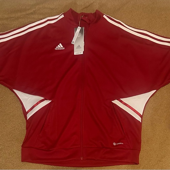 adidas | Sweaters | Adidas Maroon And White Track Jacket | Poshmark